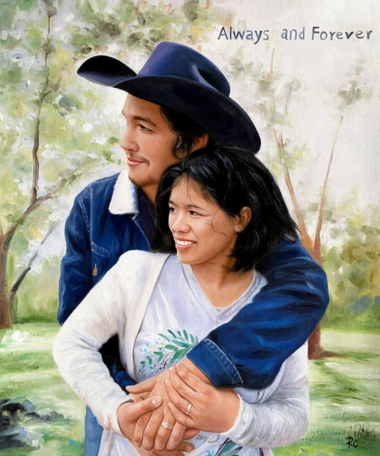 Hand-painted Portraits with Written Messages | PaintYourLife | Paint ...