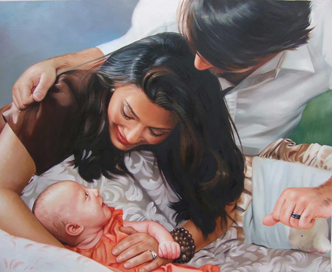 Parent & child portraits from photos