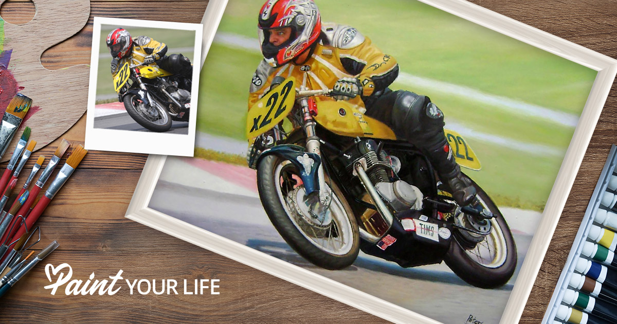Bikes Portraits | Bikes Paintings by PaintYourLife | Paint your life